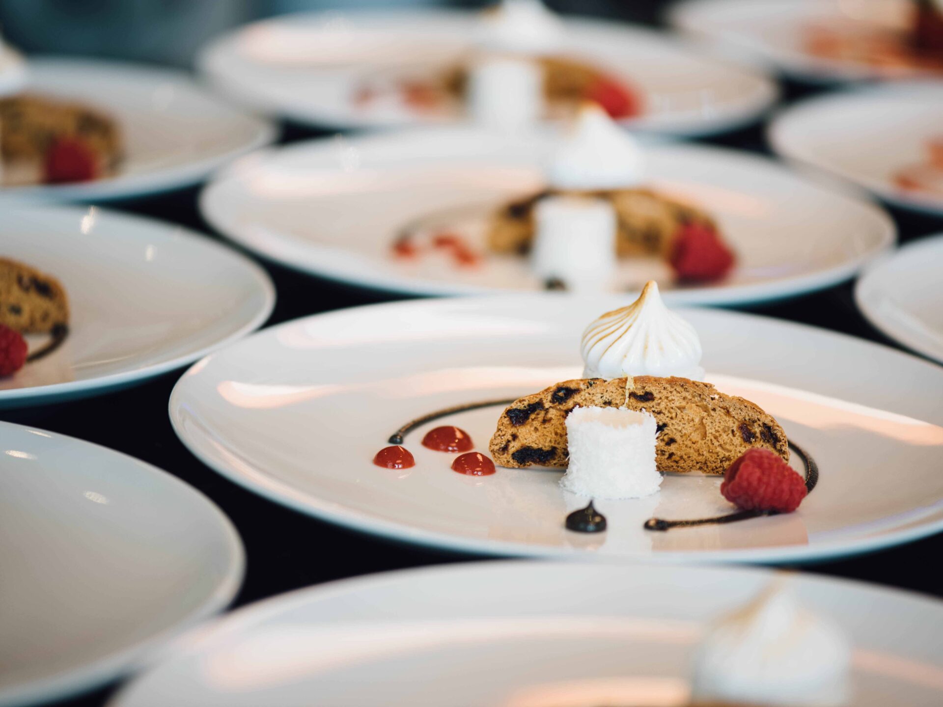 Fancy Starter with Scallops Black Pudding and Apple - Berries & Spice